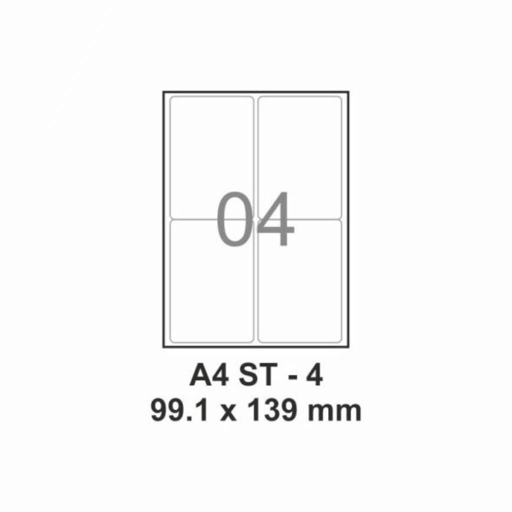 4 Cut Sticker Sheets (A4) Shipping Labels - Packagy